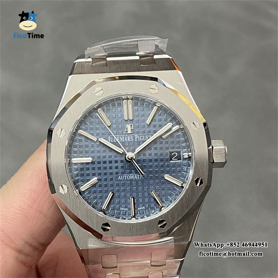 APSF SA3120 AP Royal Oak 37mm 15450 Blue Dial SS Bracelet – Ficotime