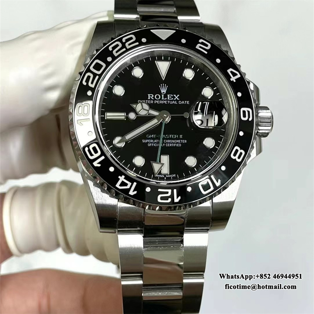 ARF Asia 3186 CHS GMT Master II 116710LN 904L SS/SS Black Dial – Ficotime