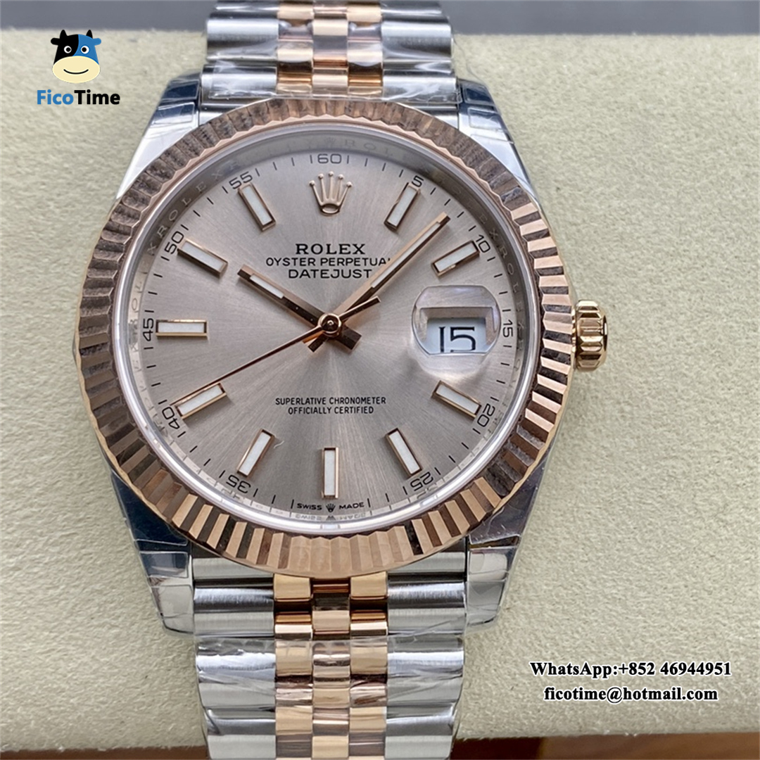 VSF VS3235 DateJust 41mm Fluted Bezel Champagne Dial RG/SS Jubilee ...