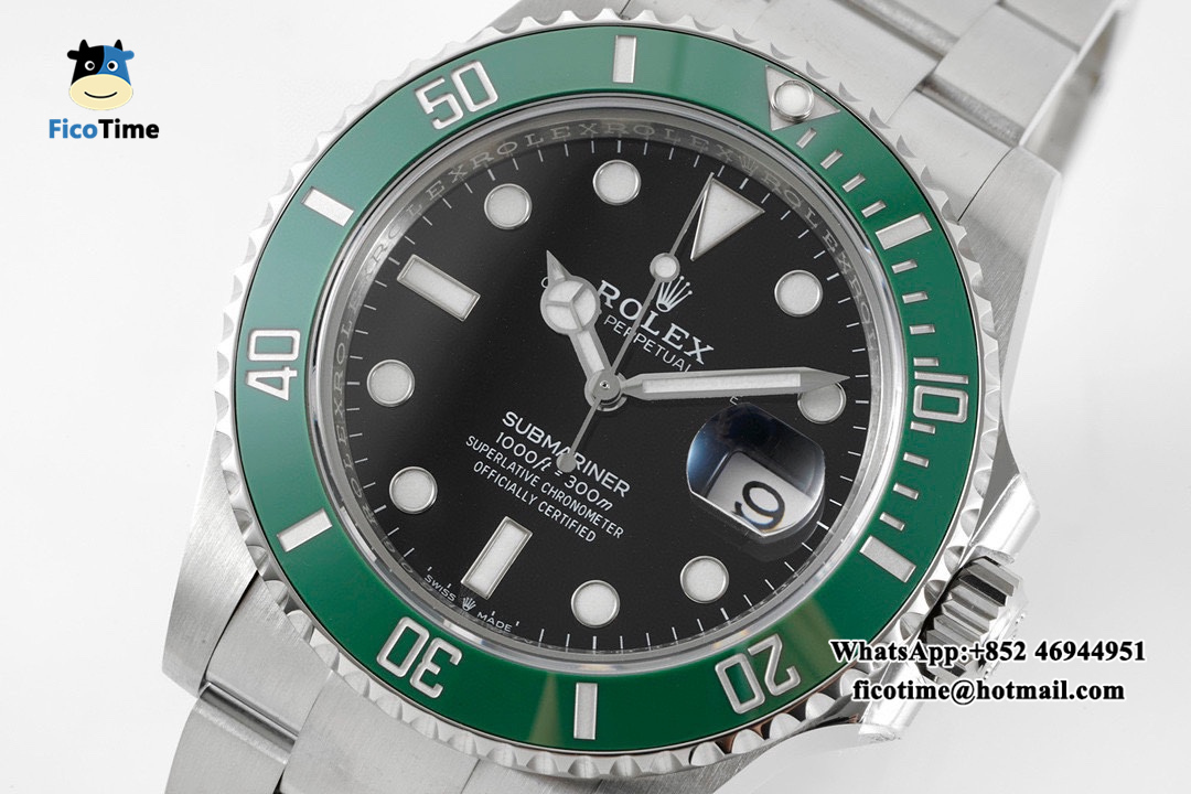 VSF VS3235 Submariner 41mm 126610LV Green Ceramic Black Dial 904L SS ...