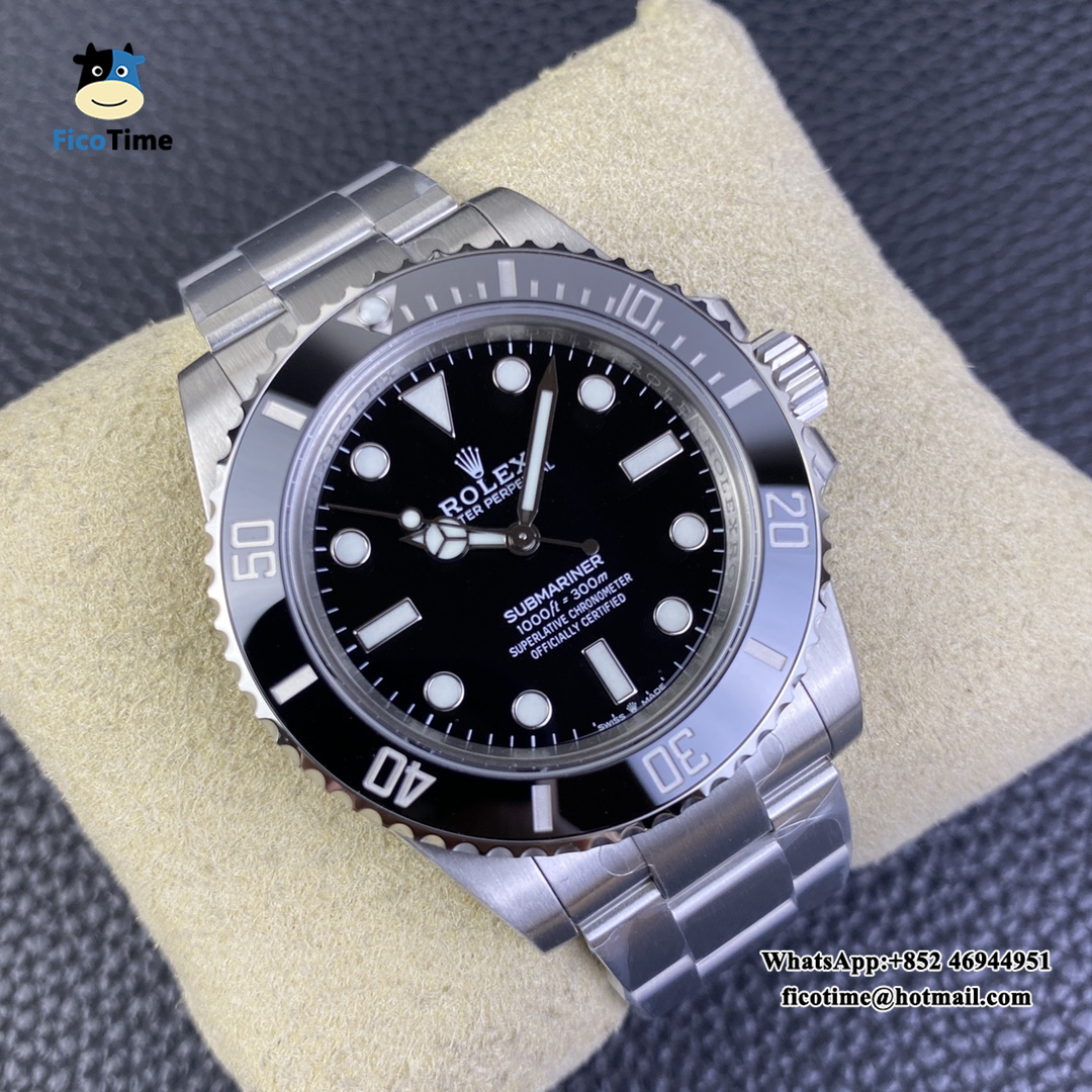 VSF VS3230 Submariner No Date 41mm 124060 Ceramic Black Dial 904L SS ...