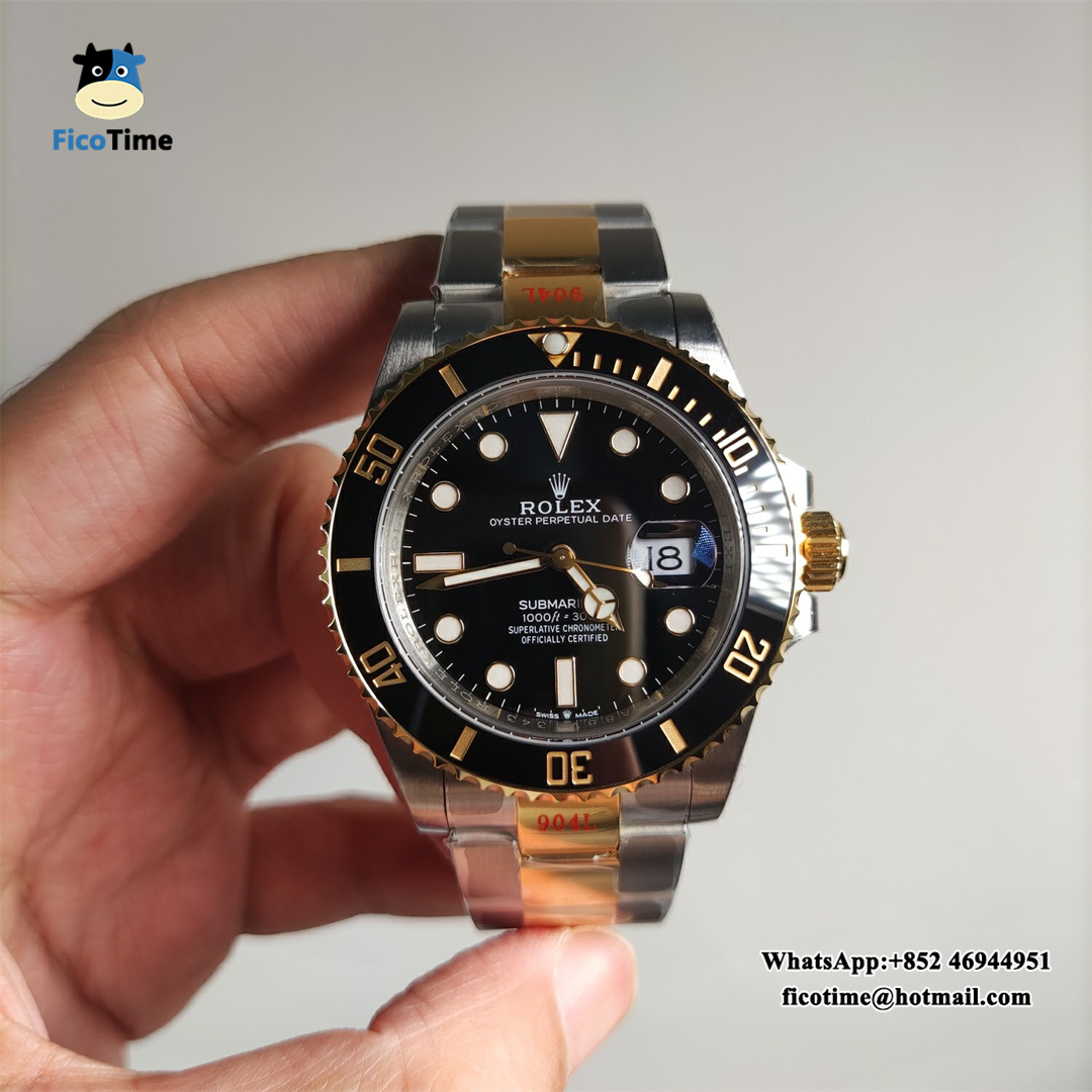 VSF VS3235 Submariner 41mm 126613LN Ceramic Black Dial 904L YG/SS ...