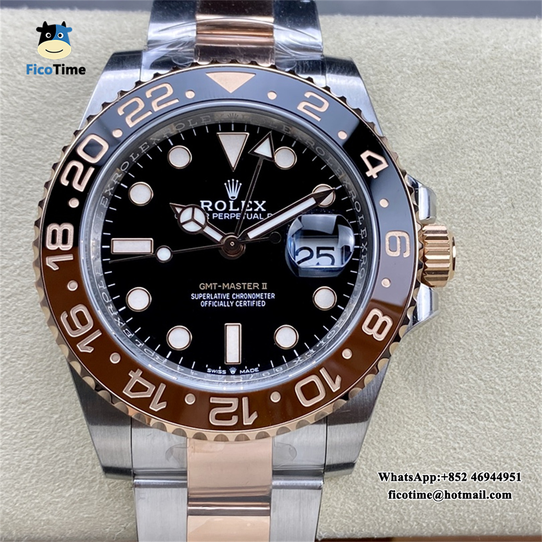 C+F 3285 GMT-Master II 126711 CHNR Root Beer Black/Brown Ceramic Bezel ...