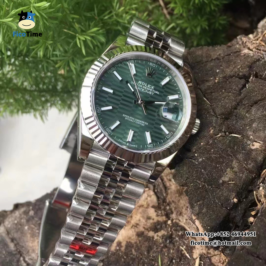 VSF VS3235 DateJust 41mm 126334 Fluted Bezel Mint Green Motif Dial ...