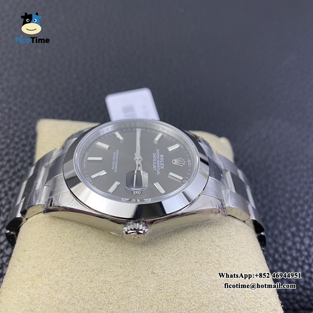 VSF VS3235 DateJust 41mm 126300 Smooth Bezel Grey Dial Oyster Bracelet ...