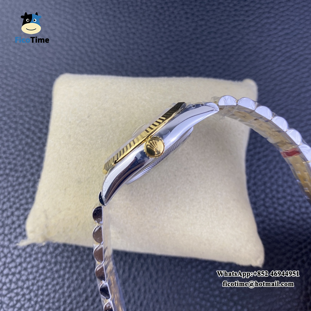 VSF VS3235 DateJust 36mm Fluted Bezel Gold Dial YG/SS Jubilee Bracelet ...