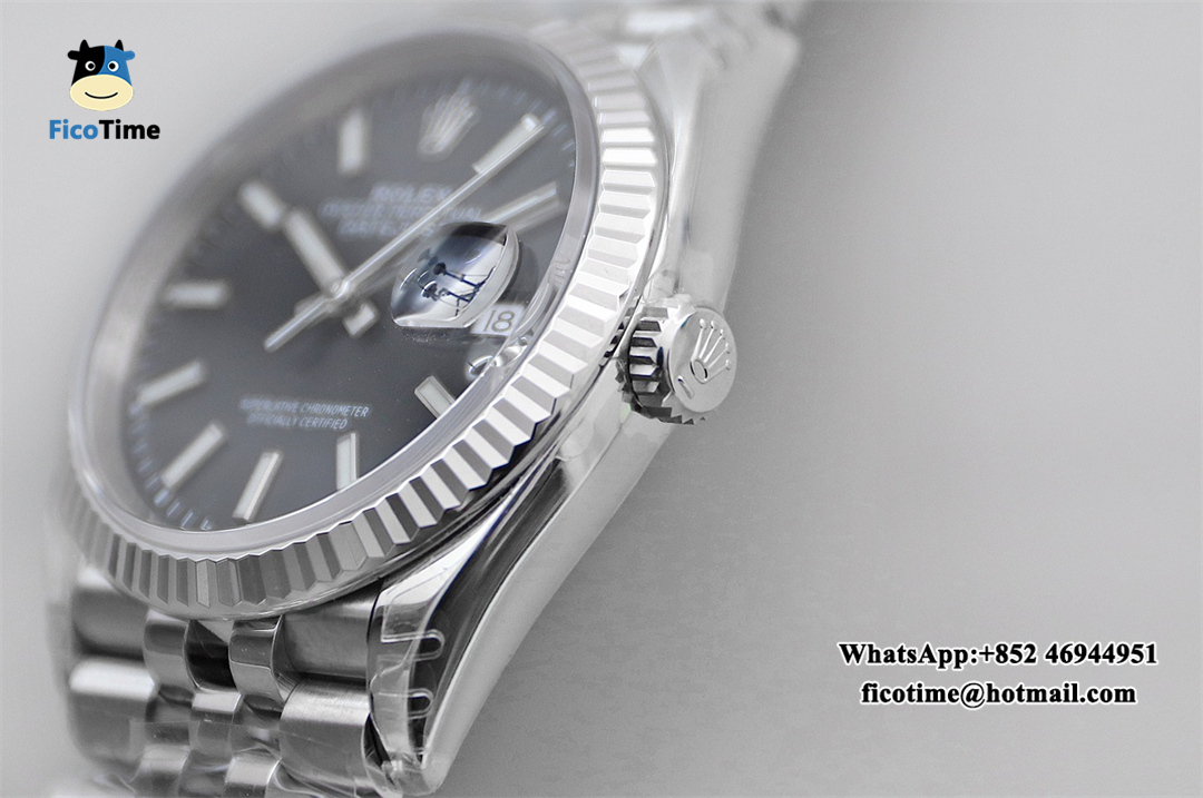 VSF VS3235 DateJust 36mm Fluted Bezel Black Dial Jubilee Bracelet ...