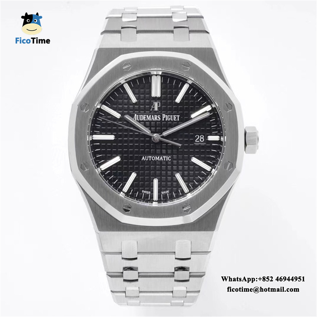 ZF A3120 AP Royal Oak 41mm 15400 Black Dial SS Bracelet – Ficotime