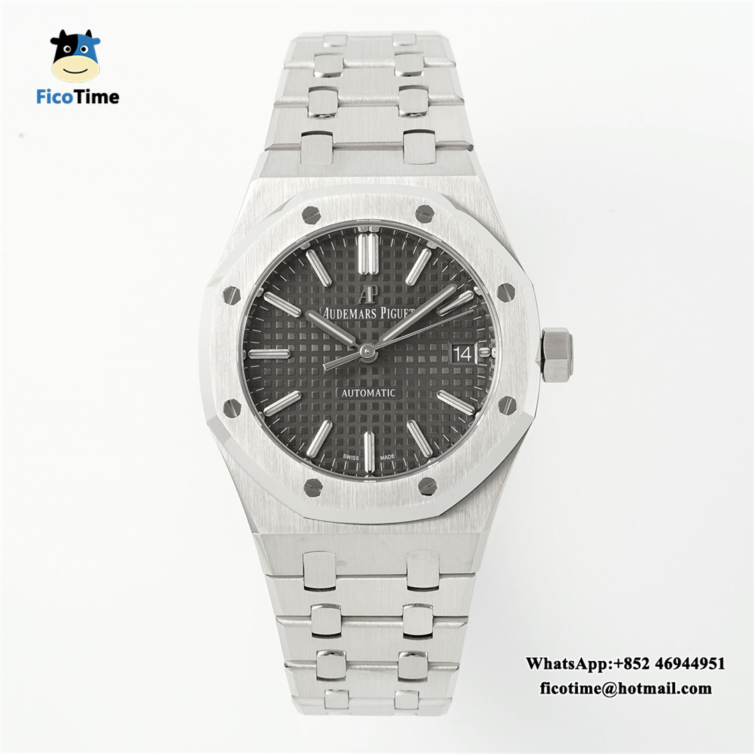 APSF SA3120 AP Royal Oak 37mm 15450 Grey Dial SS Bracelet – Ficotime