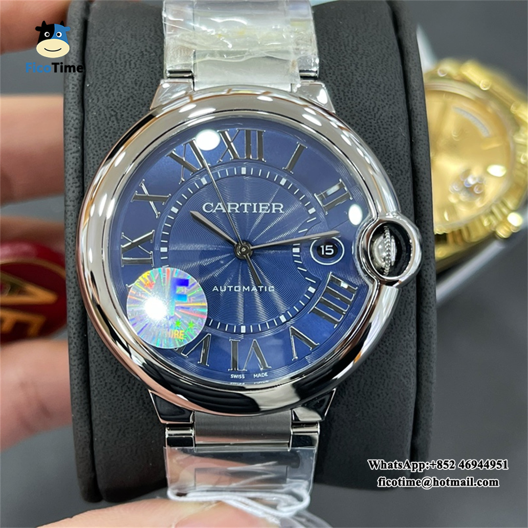 AF A2824 Ballon Bleu De Cartier 42mm Blue Dial SS Bracelet – Ficotime
