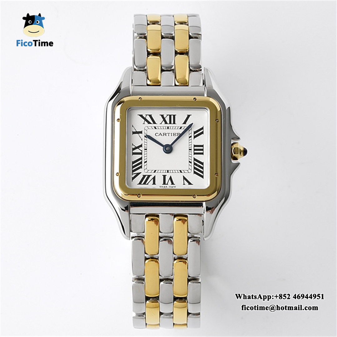 BVF Swiss Quartz PANTHERE 27mm YG/SS White Dial YG/SS Bracelet – Ficotime