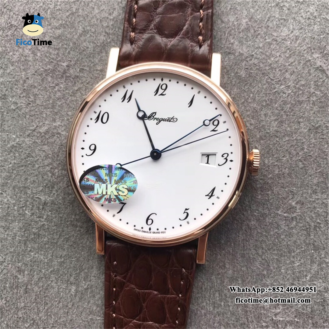 MKSF MY9015 Classique5177-29 38mm RG White Dial Brown Leather Strap ...