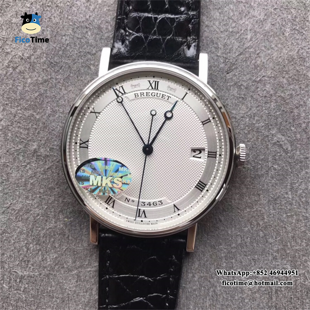 MKSF MY9015 Classique5177-15 38mm White Dial Black Leather Strap – Ficotime