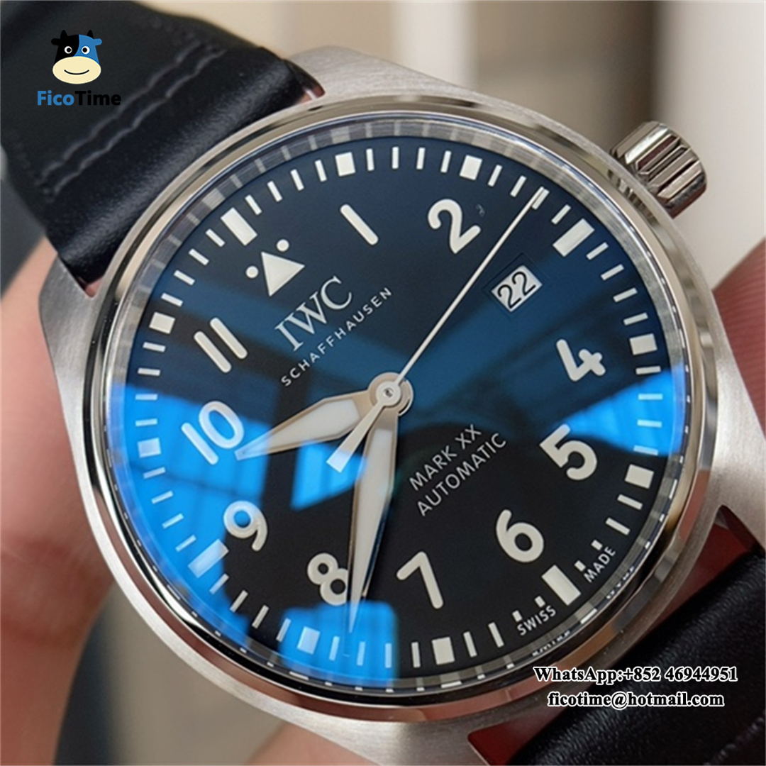 V7F A2892 IWC Pilot Mark XX 40mm IW328201 Black Dial Black Leather Strap – Ficotime