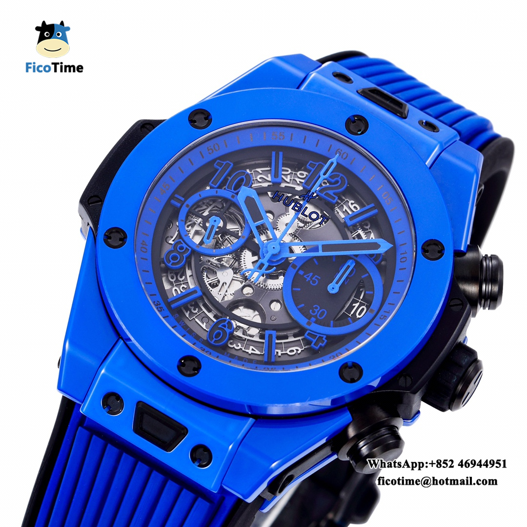 BBF A1280 Big Bang Unico Chrono 42mm Deep Blue Ceramic Bezel Skeleton ...