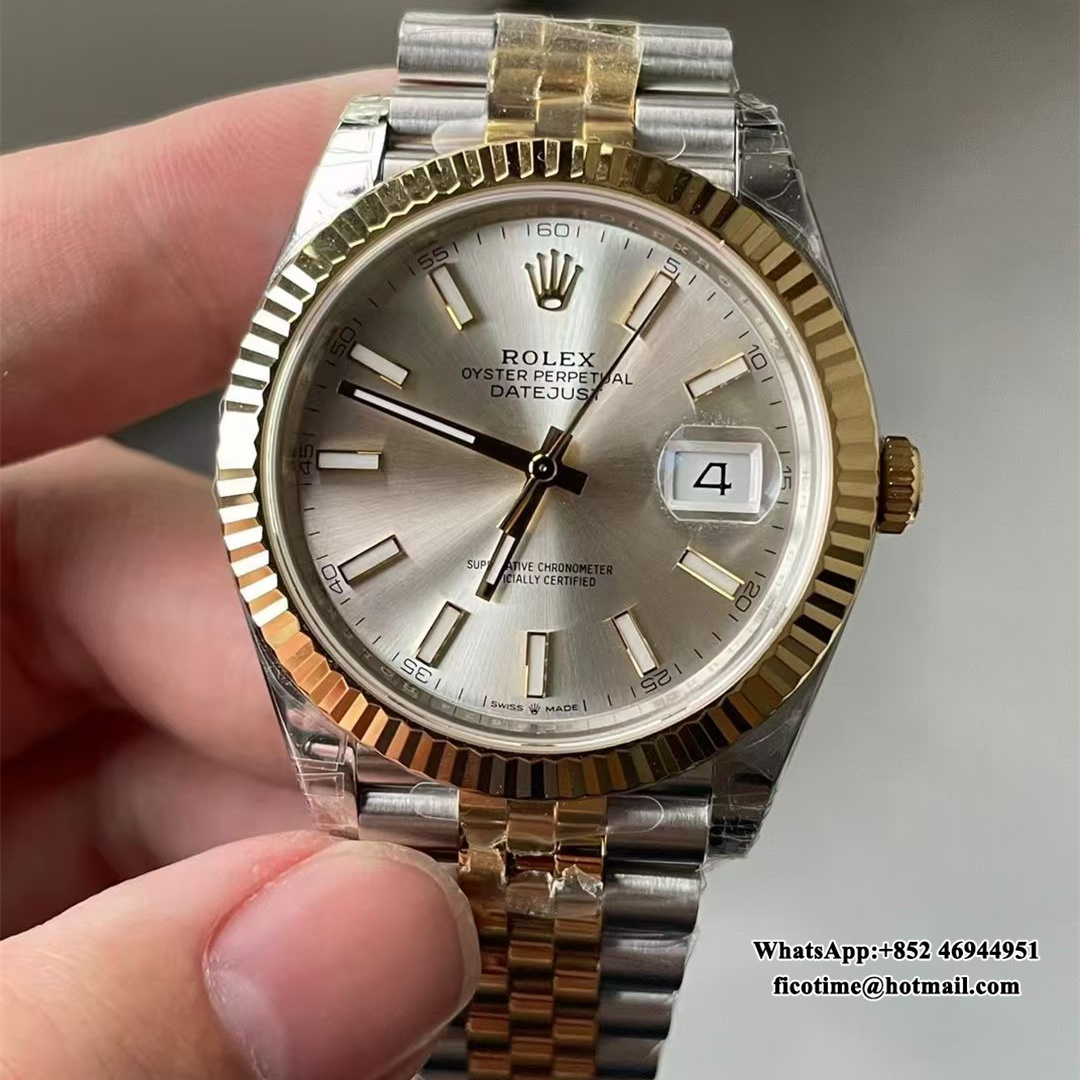 VSF VS3235 Datejust 126333 41mm Jubilee Bracelet SS/YG Silver Dial ...