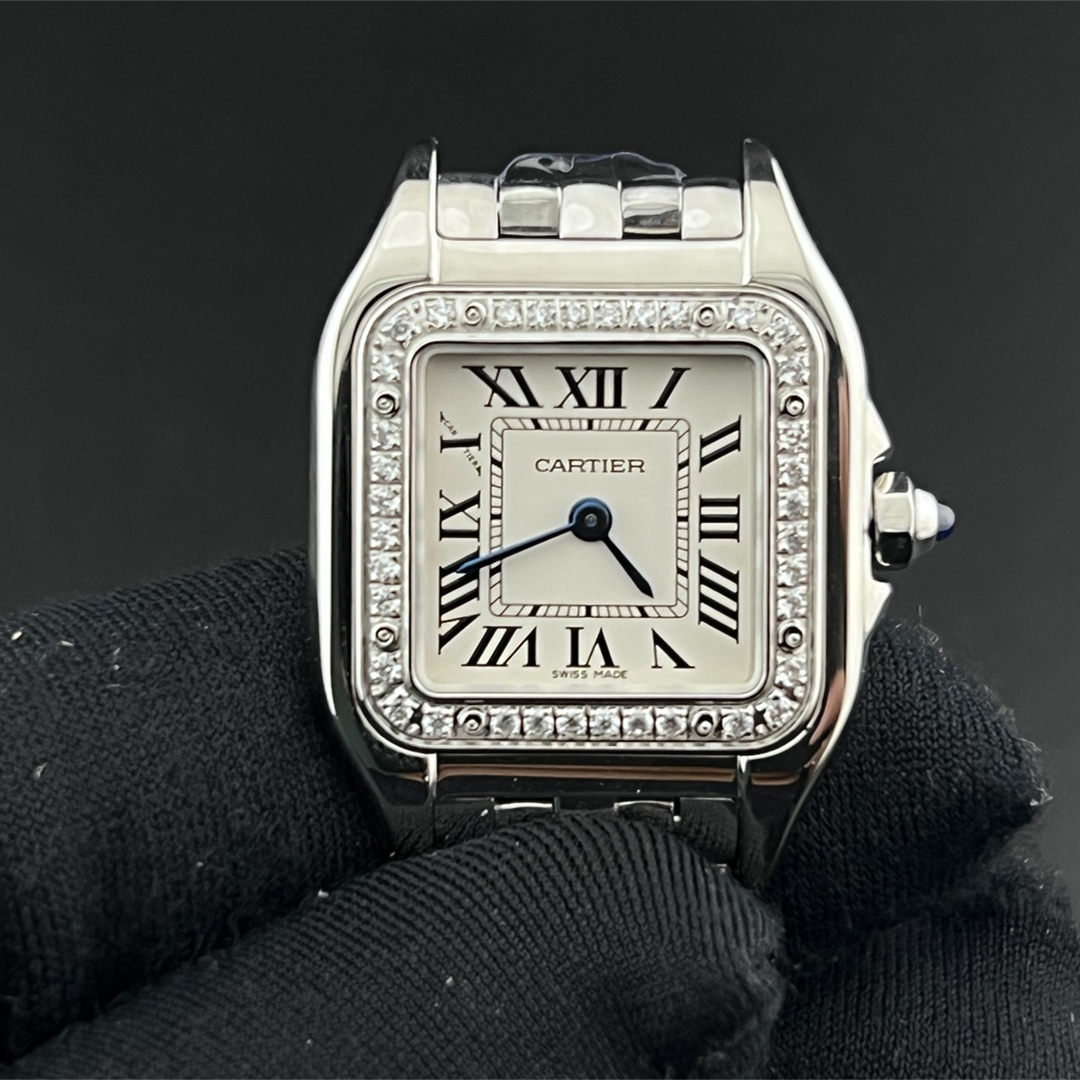 BVF Swiss Quartz PANTHERE 22mm Diamond Bezel White Dial SS Bracelet ...