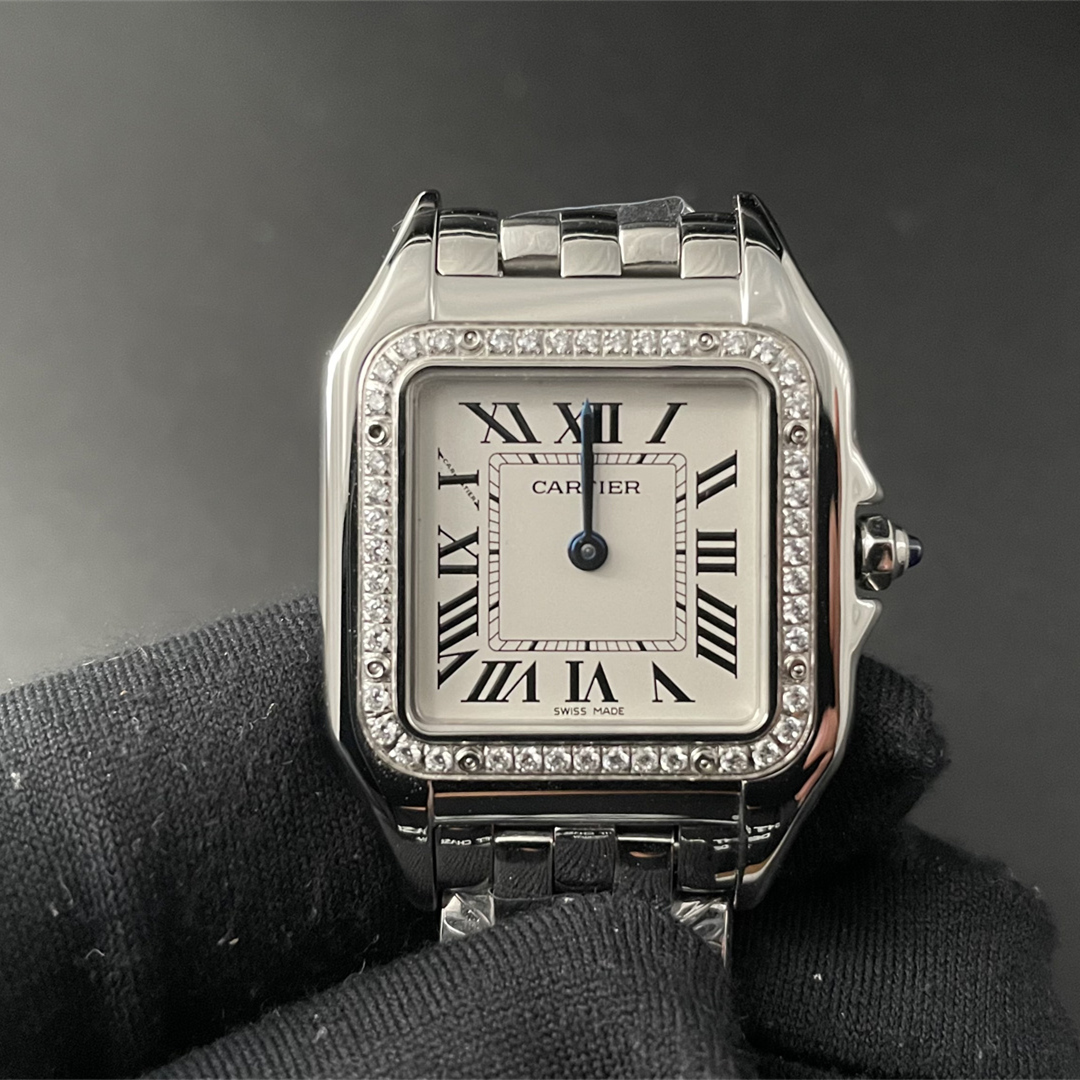 BVF Swiss Quartz PANTHERE 27mm Diamond Bezel White Dial SS Bracelet ...