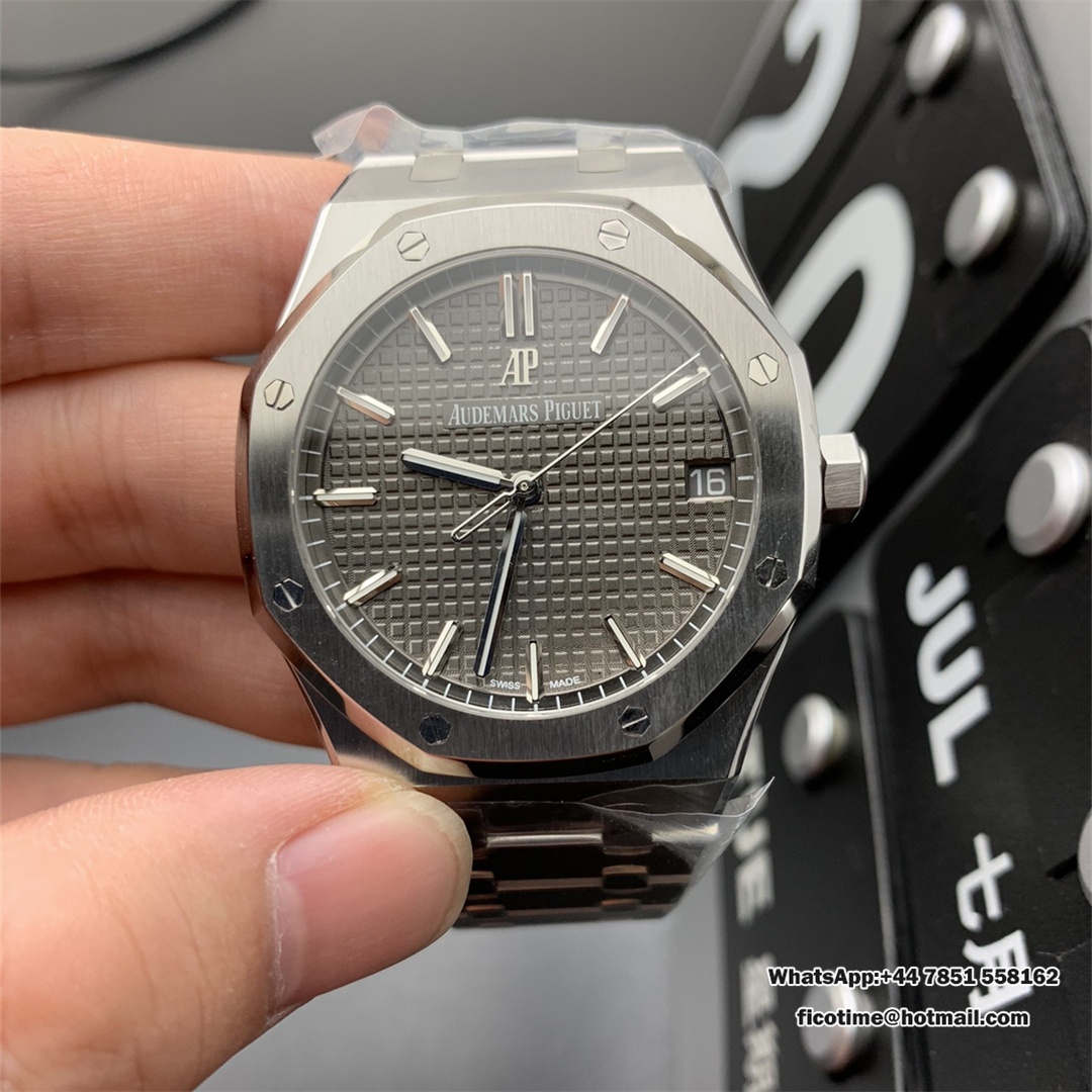 ZF A4302 AP Royal Oak 41mm 15500 Grey Dial SS Bracelet – Ficotime