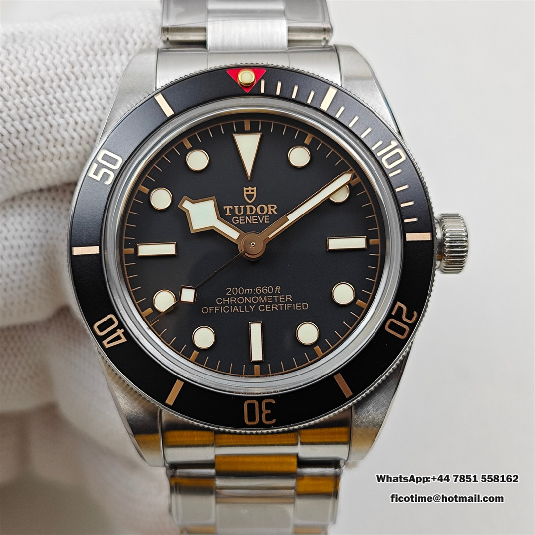 ZF A2836 Black Bay BB58 39mm Black Dial SS Bracelet – Ficotime