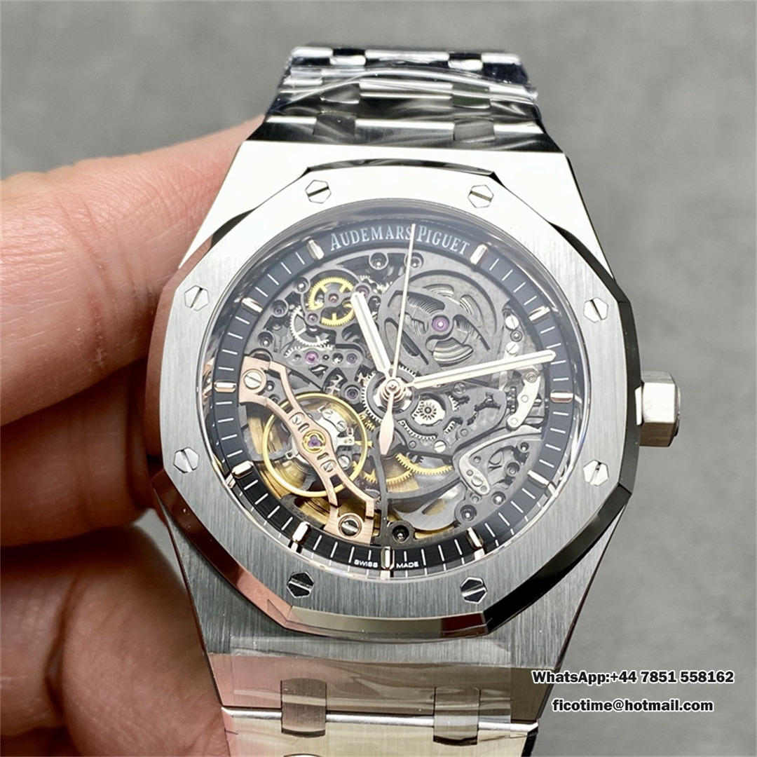 THBF SH3132 Royal Oak 15407 41mm SS/SS Skeleton Dial V2 – Ficotime